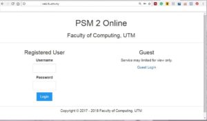PSM System Online | Projek Sarjana Muda (PSM)